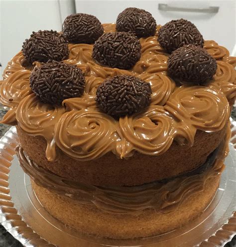 Bolo Naked Cake Doce De Leite Compartilhar Bolo