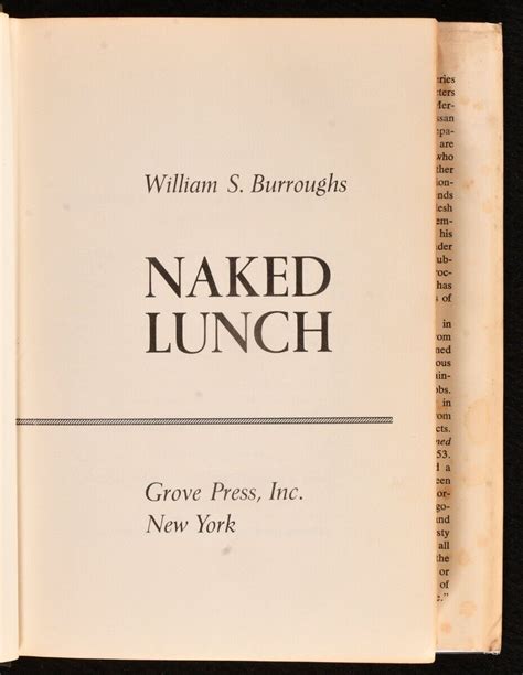 Naked Lunch By William Burroughs First Edition Ebay