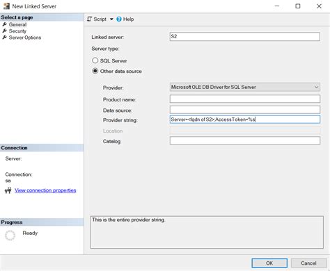 linked server for sql server with azure active directory authentication sql server microsoft