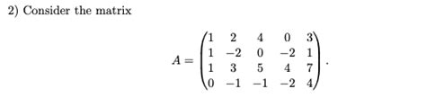 solved let v1 v2 v3 v4 v5 be the column vectors in a