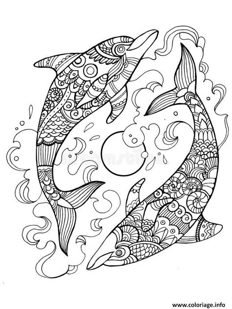 Coloriage Dauphin Mandala Adulte Relax JeColorie