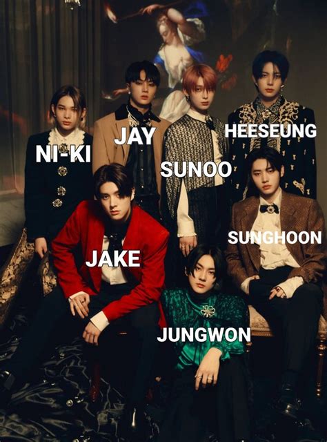Enhypen Members Name Kpop Guys Album Sleeves Cartoon Girl Images