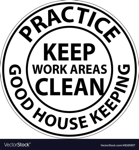 Floor Sign Practice Good Housekeeping Royalty Free Vector