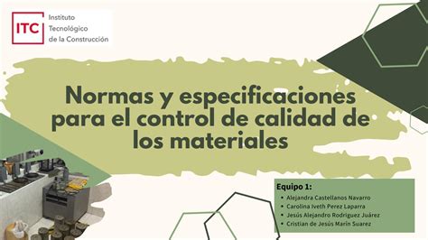SOLUTION Normas Y Especificaciones Para El Control De Calidad De Los