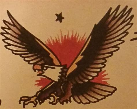 Traditional Old School Tattoo Sailor Jerry Eagle Bird Sailor Jerry