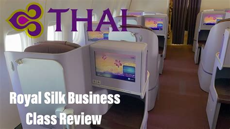 Thai Airways Royal Silk BUSINESS CLASS Review B777 300ER Incheon