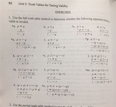 solved 1 use the full truth table method to determine
