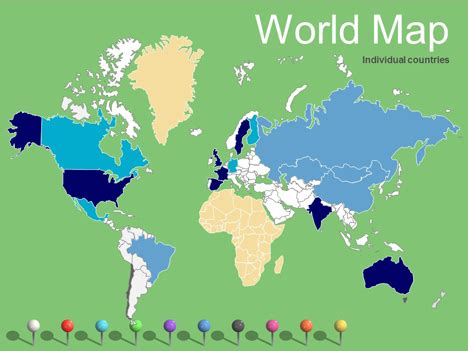 Editable World Map Powerpoint Template
