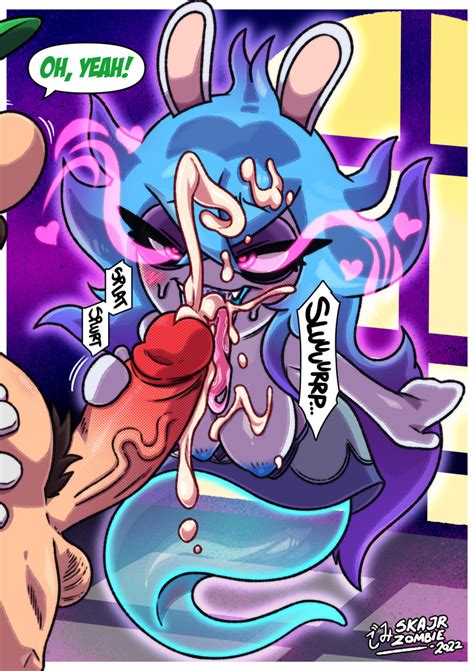 Rule 34 2022 Bare Shoulders Big Breasts Blue Hair Blush Bodily Fluids Border Breasts Clothing