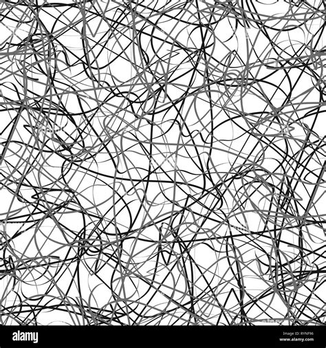Line Abstract Seamless Pattern With Hand Drawn Lines Wavy Striped