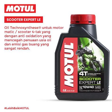 Promo MOTUL SCOOTER EXPERT LE 10W 40 4T Diskon 23 Di Seller Juragan