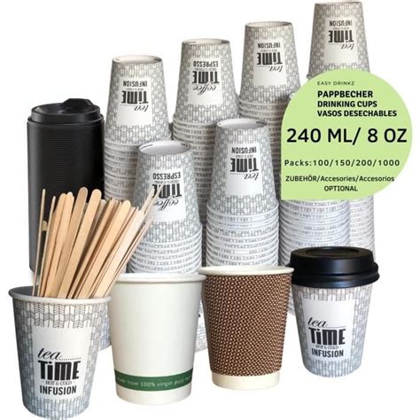 Gobelets Jetables Café 240 Ml 8 Oz Gobelet Carton Jetables Pour Café