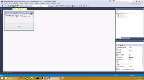 Vb Net Gui Gui Basics Youtube