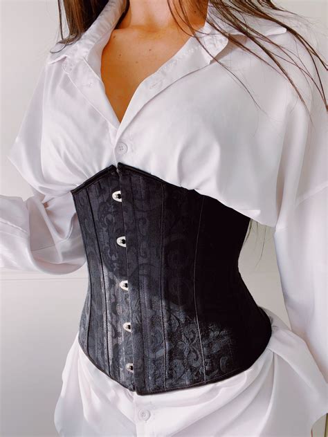 Corset Reductor De Cintura Negro Corsetting Uruguay