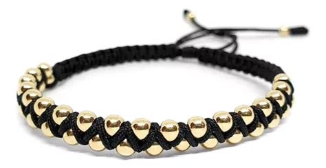 Pulsera Tejido Macrame Y Oro Laminado K Iconic Store Cuotas Sin Inter S