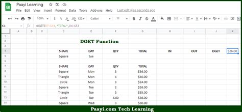 Learn How To Use Google Sheets DGET Function Paayi Tech