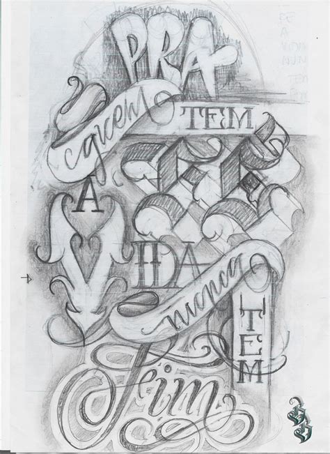 Pra quem tem fé a vida nunca tem fim Estilos de letras para tatuagem