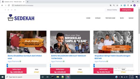 website galang dana dan donasi berbasis web dengan php dan mysql kios kode