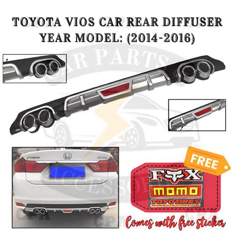 Cpa Toyota Vios Diffuser Silver Car Rear Bumper