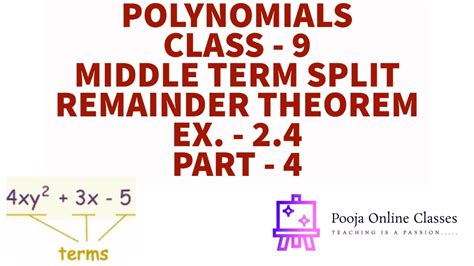 polynomials maths middle term splitting factor theorem easy explanation youtube