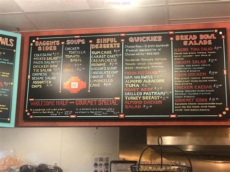 Online Menu Of Baggins Gourmet Sandwiches Restaurant Tucson Arizona