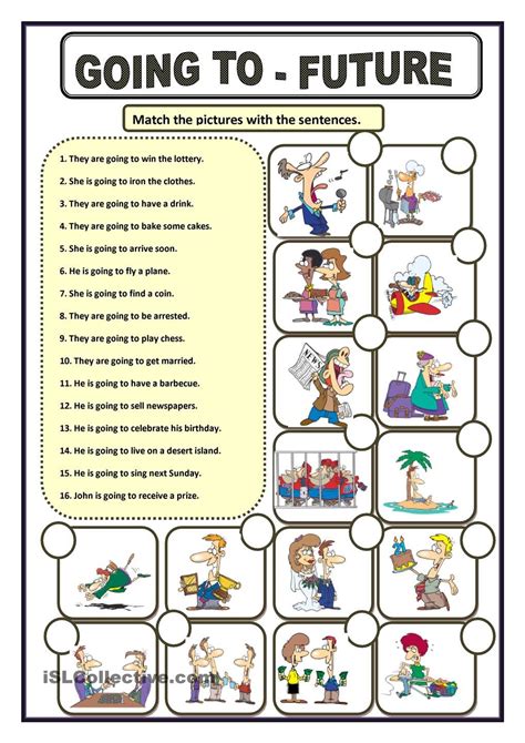 GOING TO FUTURE Future Tense English Grammar Worksheets English