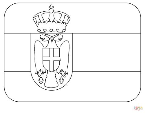 Szerbia emoji zászlaja kifestő Kifestők ingyen nyomtatható