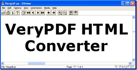 how to convert html to ps format verypdf knowledge base