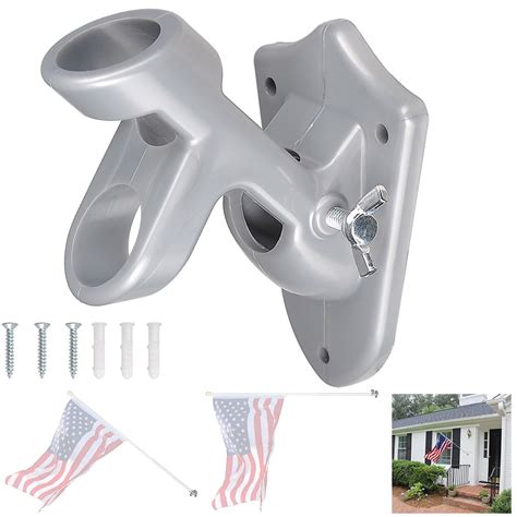 Yeshom Adjustable Flag Pole Holder Aluminum Wall Mounted Bracket Multi