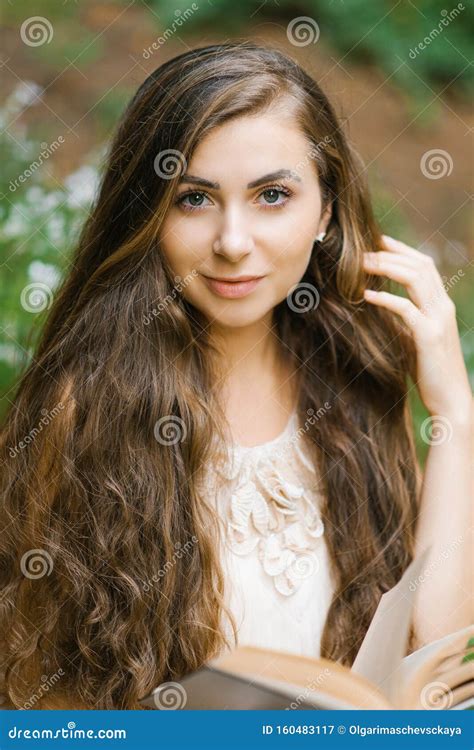 Portrait Of A Slavic Girl With Blond Long Hair Stock Image Image Of
