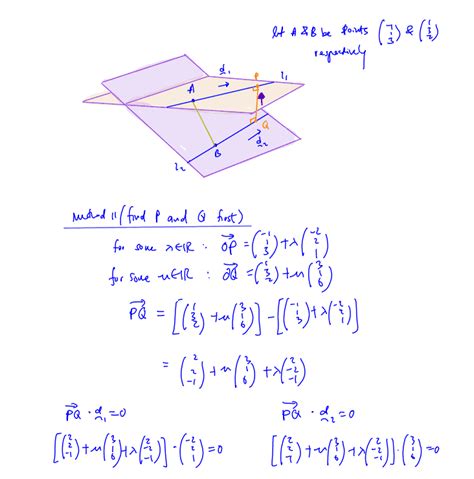 Shortest Distance Between 2 Skew Lines Tim Gan Math