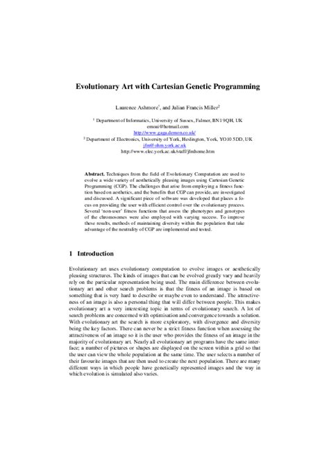 pdf evolutionary art with cartesian genetic programming julian miller