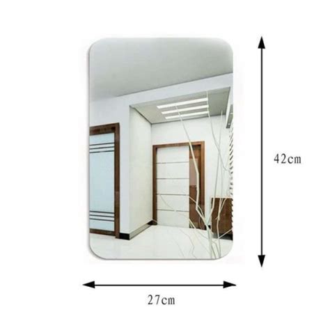 PD15246 Miroir autocollant mural en acrylique 2 pièces miroir ovale