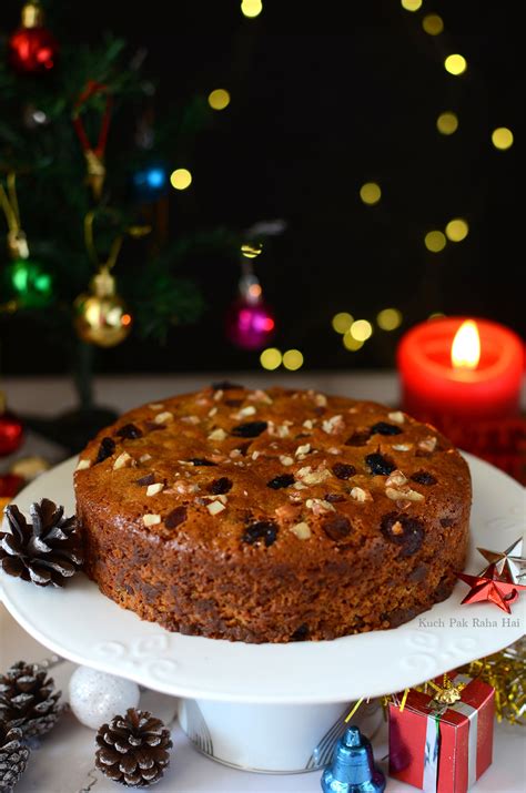 Eggless Christmas Plum Cake Recipe Christmas Fruit Cake