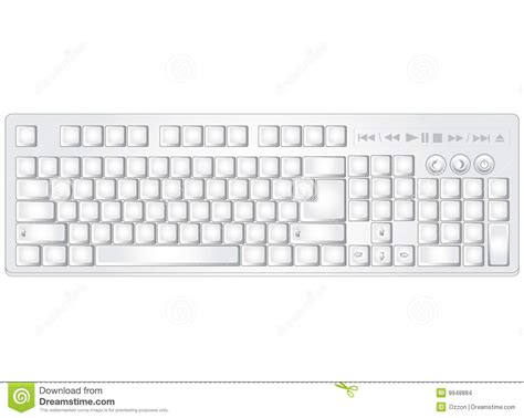 Teclado de los multimedia ilustración del vector Ilustración de