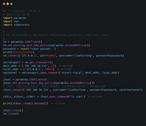 使用 python paramiko 的嵌套 ssh 公众号海哥python 博客园