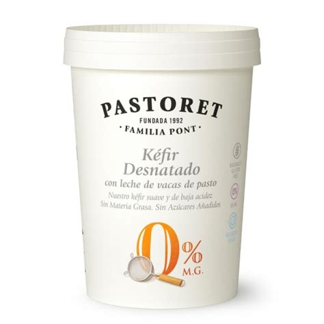 Kéfir desnatado natural sin azúcar añadido Pastoret sin gluten 500 g
