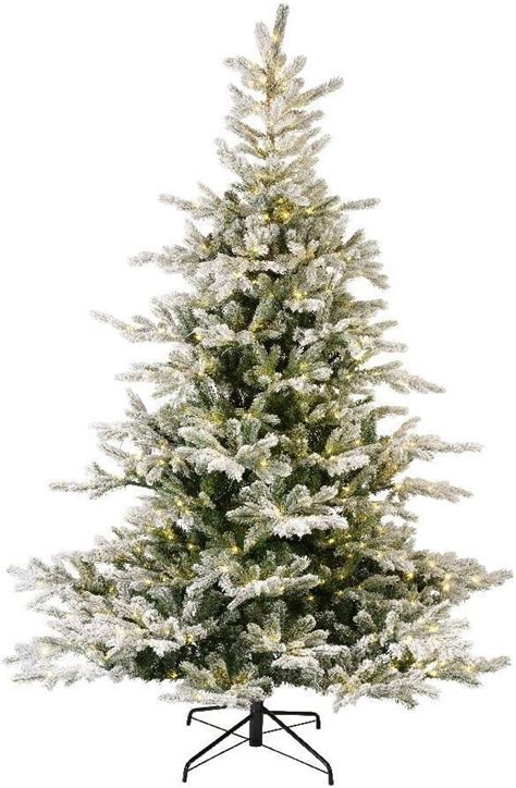 Everlands Kunstkerstboom Grandis Fir Besneeuwd Met 700 Lampjes Warm Wit