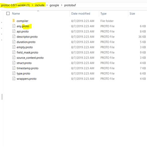 c why prebuilt of protocol buffer doesn t contain any header files stack overflow