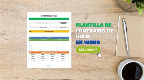 Plantilla De Itinerario De Viaje En Word GRATIS Didocu
