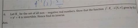 let r be the set of all non negative real numbers show that the function f r → [4 ∞