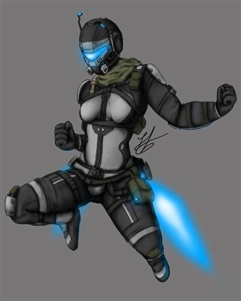 Wip Slightly Customised Pulse Blade Pilot Ive Been Drawing Titanfall