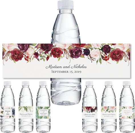 30 Pièces 50 Pièces Étiquettes De Bouteille d eau Mariage Autocollants