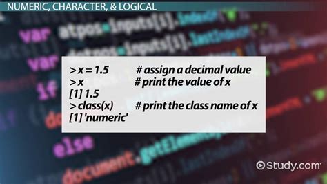 scalar data type in r programming definition and function lesson