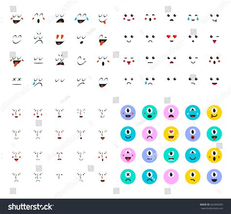Big Set Emoticons Emoji Devices Vector Vector De Stock Libre De