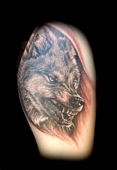 Realistic Wolf Tattoo Done At Masterpiece Tattoo In San Francisco