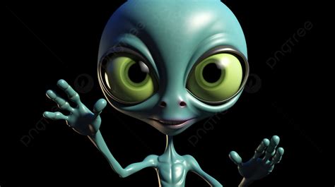 Fondo Alien Gena De Dibujos Animados Con Grandes Ojos Y Grandes Ojos