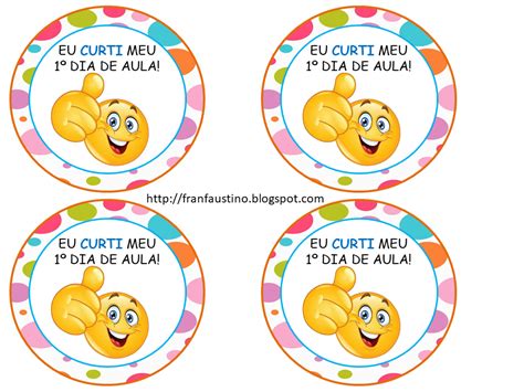 Fran Faustino PLAQUINHAS PARA O PRIMEIRO DIA DE AULA