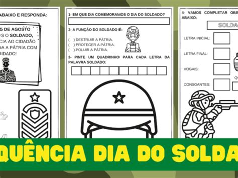 Atividades Sobre O Dia Do Soldado S Escola