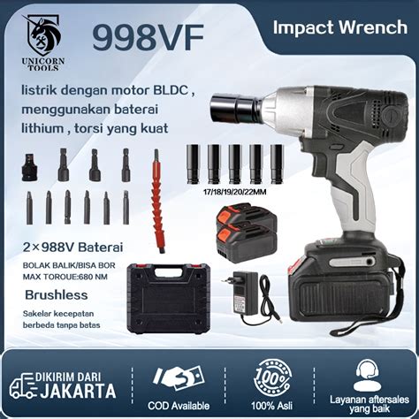 Jual Impact Wrench Pembuka Baut Listrik Dengan Motor BLDC Torsi Yang